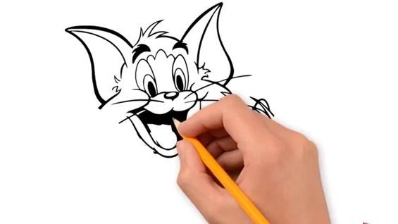 儿童简笔画:猫和老鼠,涂颜色右脑开发