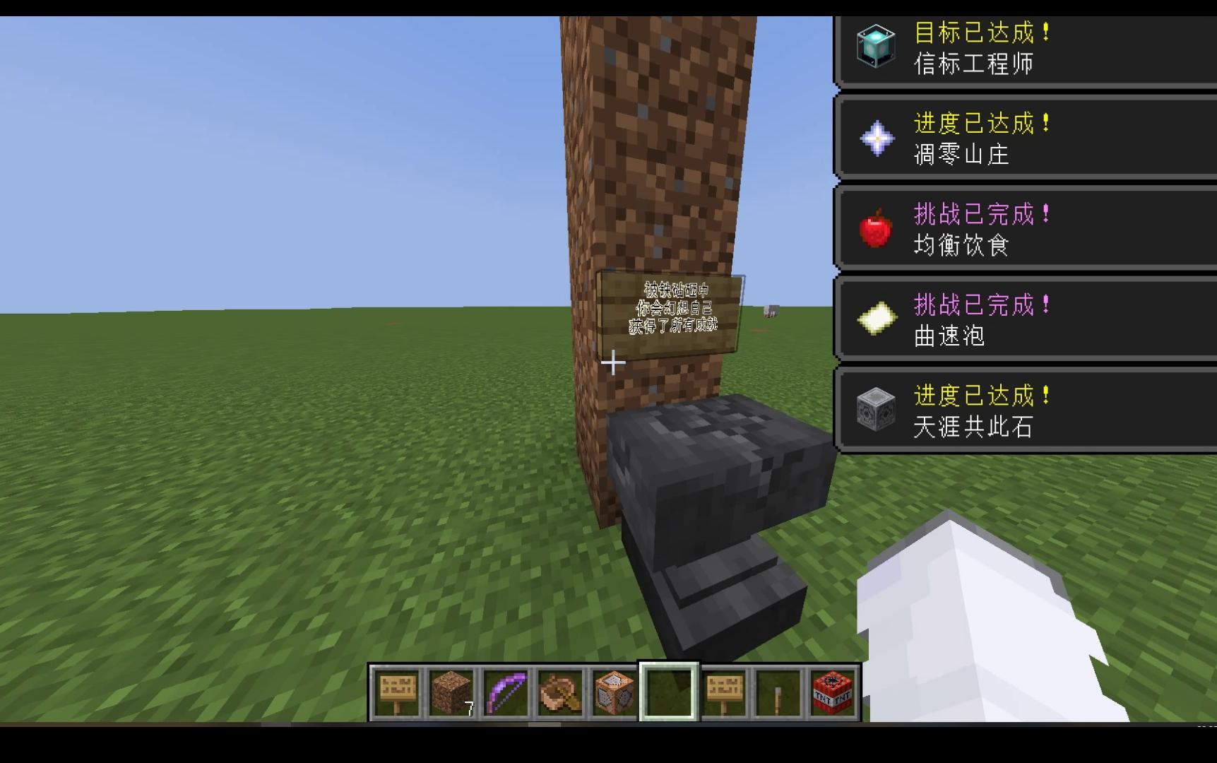 我的世界:给我一秒钟让我完成所有成就(全成高能!)