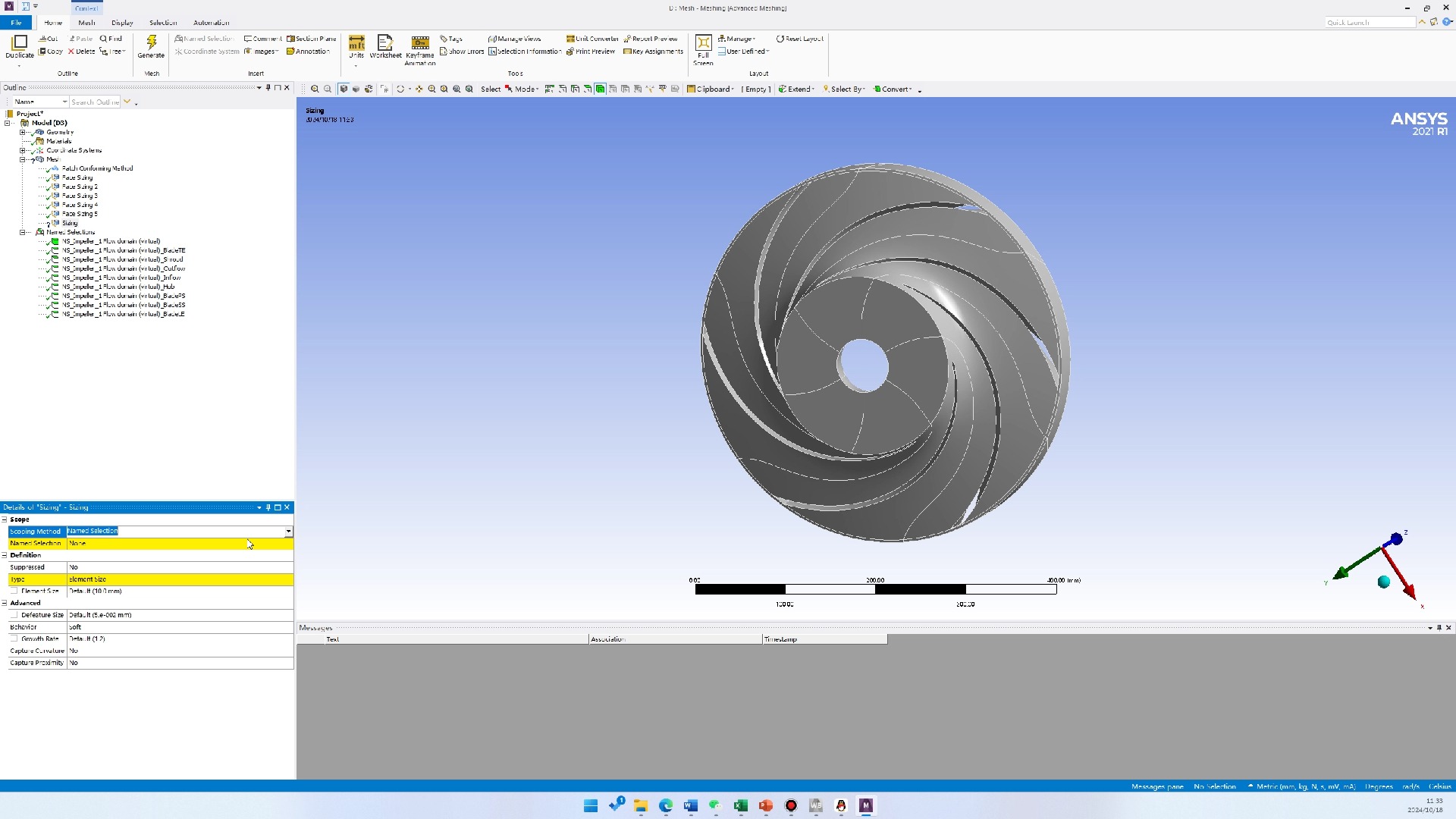 3.叶轮网格划分