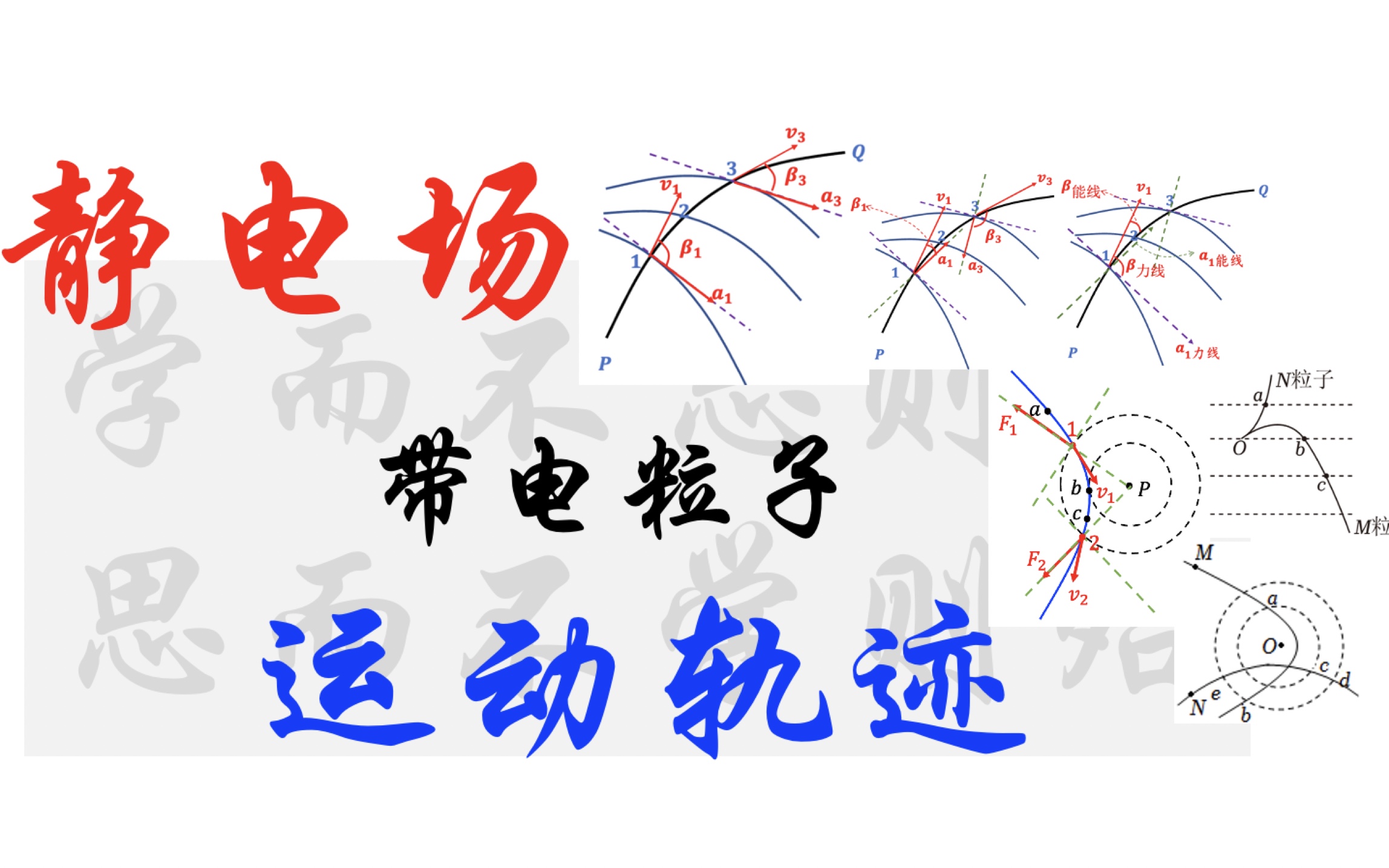 【静电场】08.24 带电粒子的运动轨迹问题:归纳