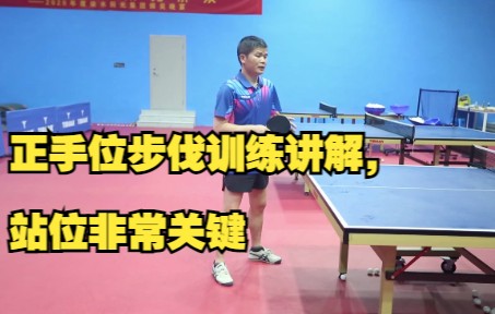 乒乓球技术分享:正手位步伐训练讲解,站位非常关键