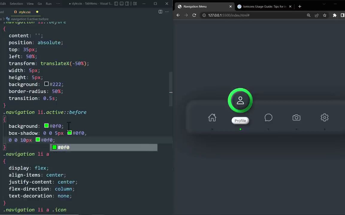 使用 Html CSS 和 Javascript 的导航选项卡菜单设计