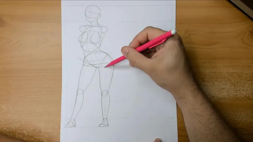 动漫人物画画教程 4 动漫女性人体比例教学