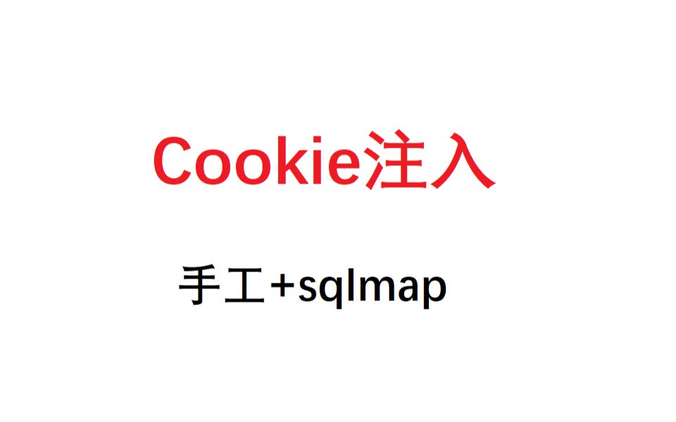 Cookie注入(手工+sqlmap)