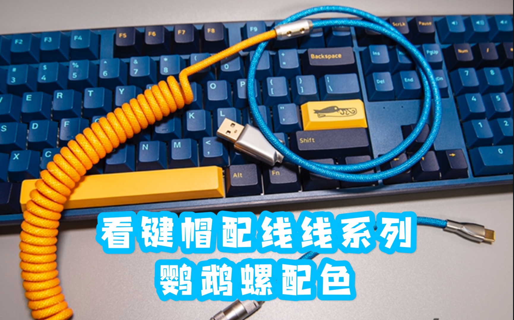 为机械键盘鹦鹉螺键帽配条个性数据线,费眼睛呀～鹦鹉螺配色数据线...
