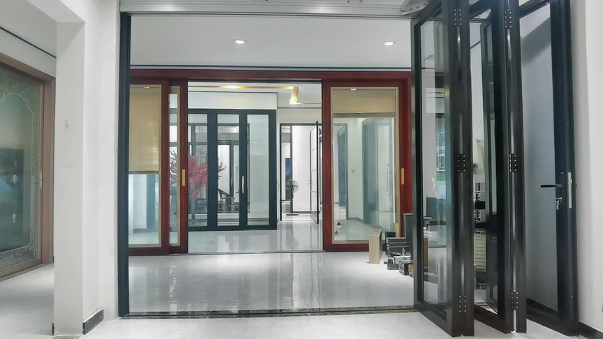 电动折叠门 自动折叠门厂家#门窗定制 静音折叠门#实景拍摄