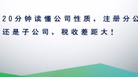老板必修的财税系统 第3集 20分钟读懂公司性质,注册分公司还是子...