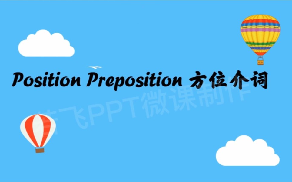 《方位介词》初中英语微课