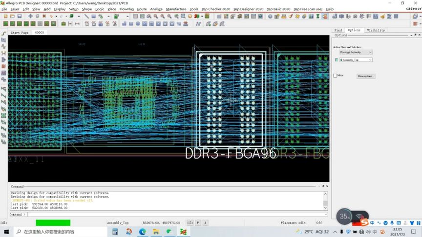 Allegro基础-17布局前预处理,丝印,飞线显示设置,网络分配颜色