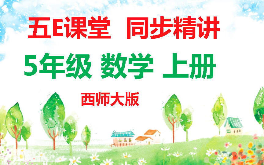 西师大版数学五年级上册同步精讲课程