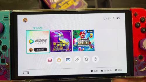 任天堂Switch OLED版 开箱视频国行版做国行勇士可以看腾讯视频