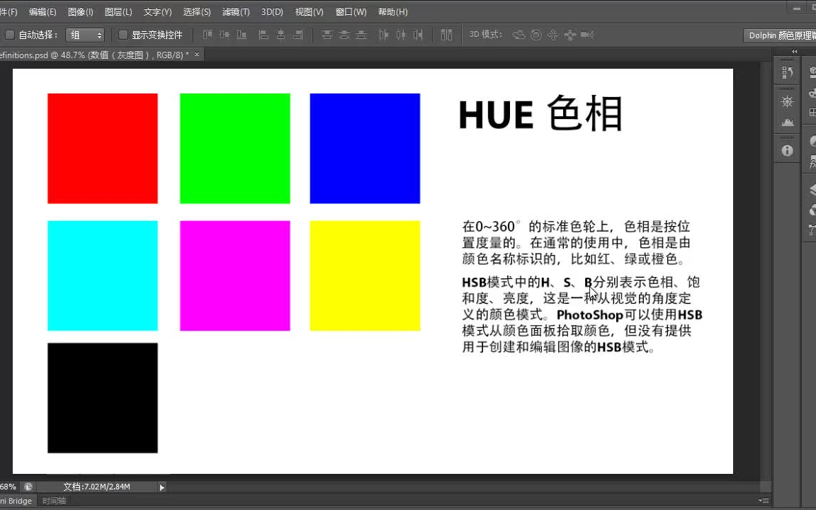 1.1 了解HSB模型的颜色法则