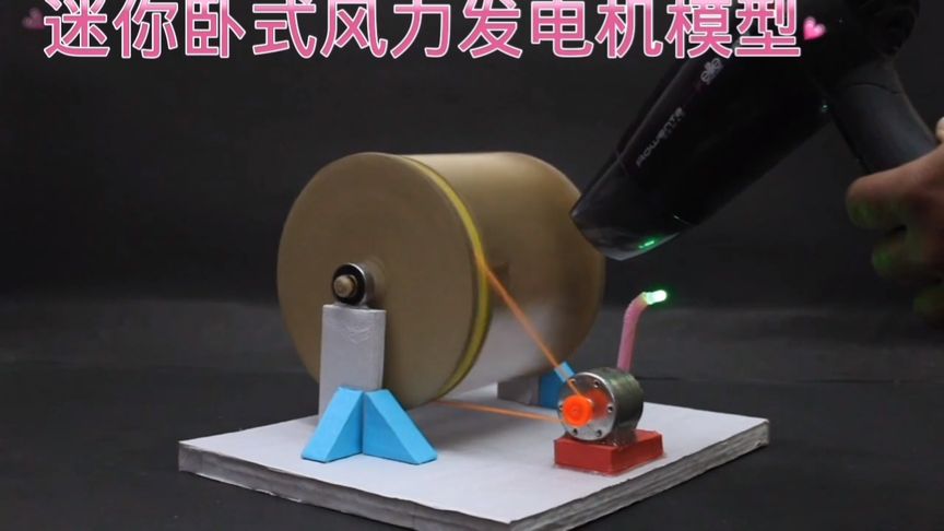 如何用纸板制作迷你卧式风力发电机模型