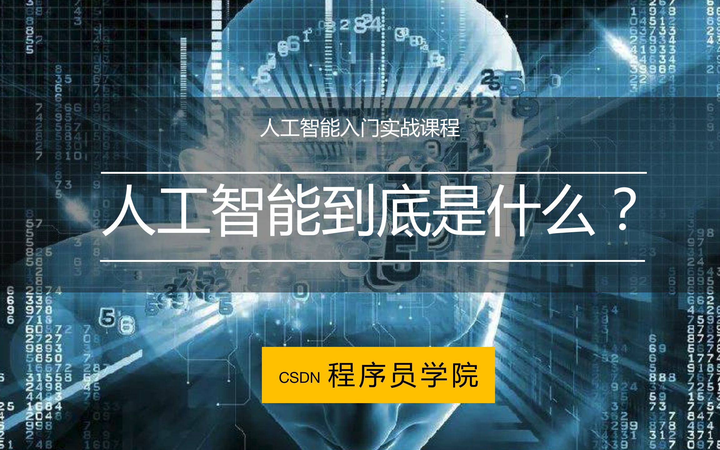 人工智能到底是什么?