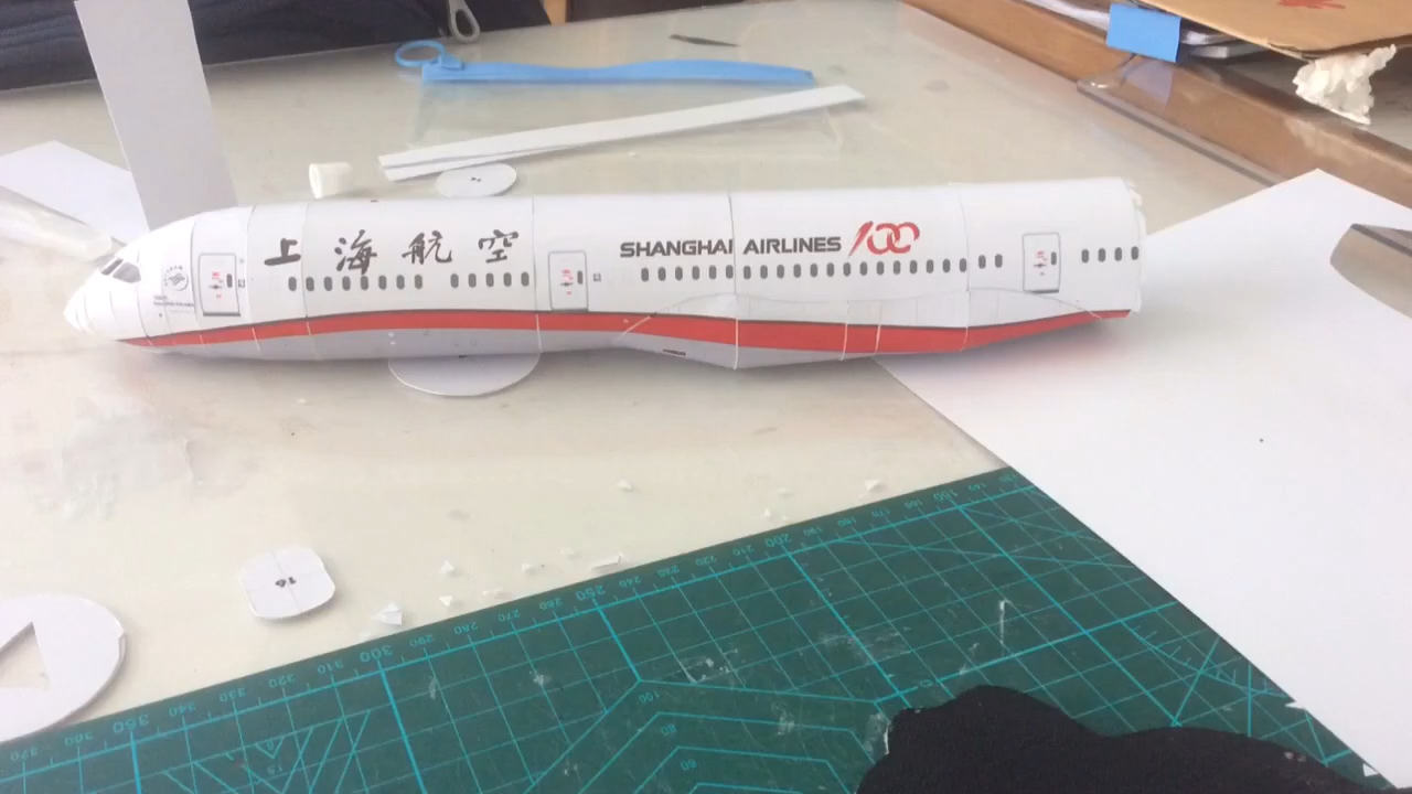 (纸模型制作)上海航空789未完成(看简介(