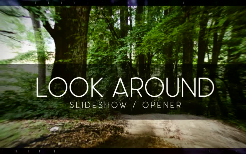 AE模板-360度旋转效果空间感特效的幻灯片视频婚礼相册视频同学...