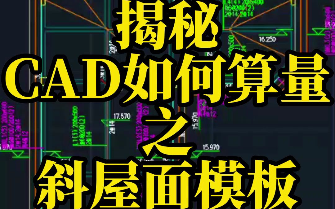 揭秘CAD如何算量之斜屋面模板
