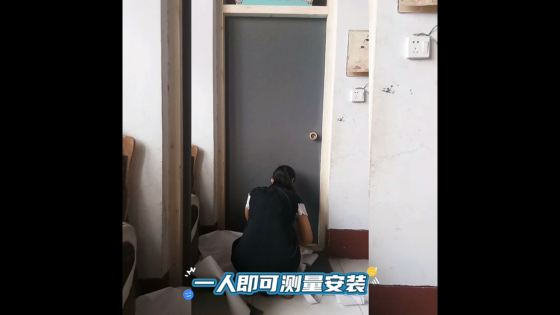 毛毡门贴隔音防撞,美观可安装各种装饰品,无甲醛