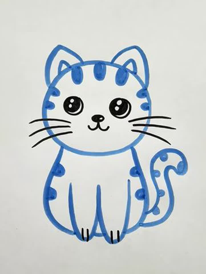 教你这样画小猫,简单可爱