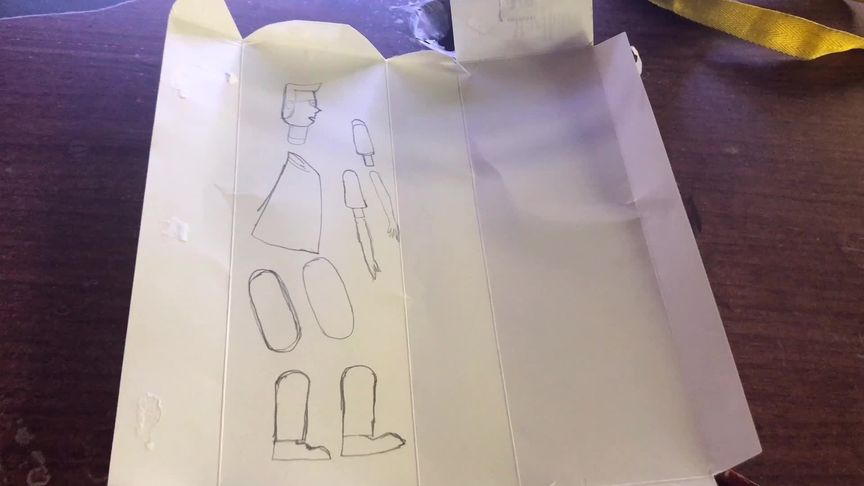 儿童手工皮影玩具,大头儿子小头爸爸,简单易学