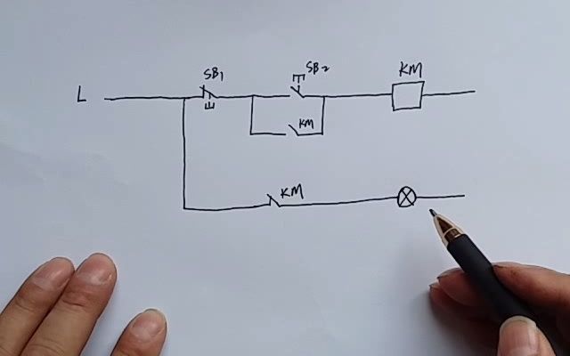 电路中指示灯怎么接线?老电工画图并实物接线演练,启动、停止指示灯...