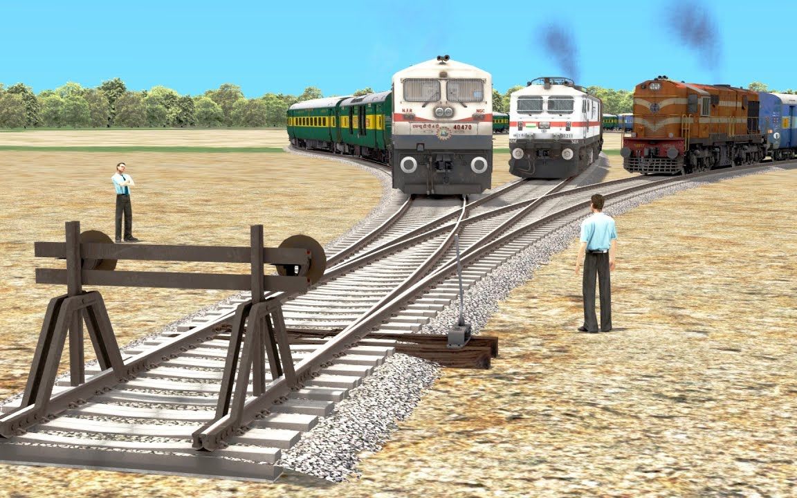 火车模拟器:三列火车同时到达终点站,到底该让哪辆先走