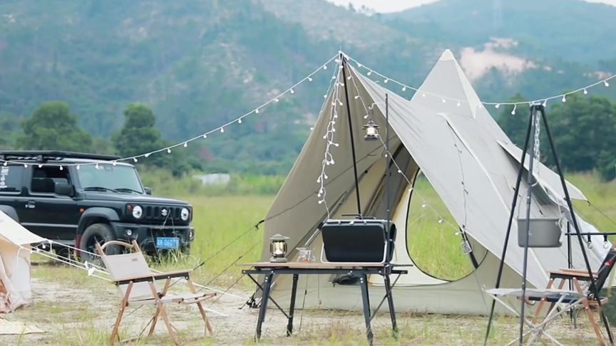 【天使之城】骆驼户外露营帐蓬折叠印第安金字塔自动帐篷