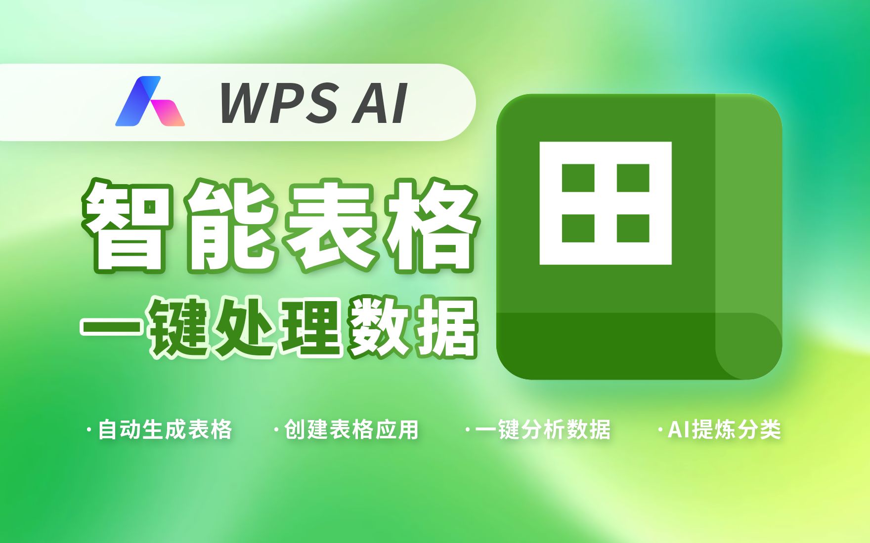 智能表格, AI帮你快速处理数据!