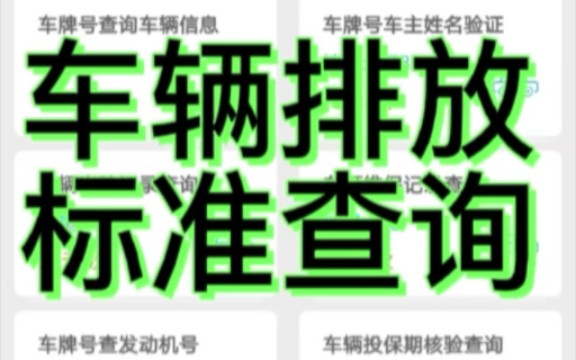 车辆排放标准查询#信息查询#车辆查询#知识分享#二手车#车辆排放标准