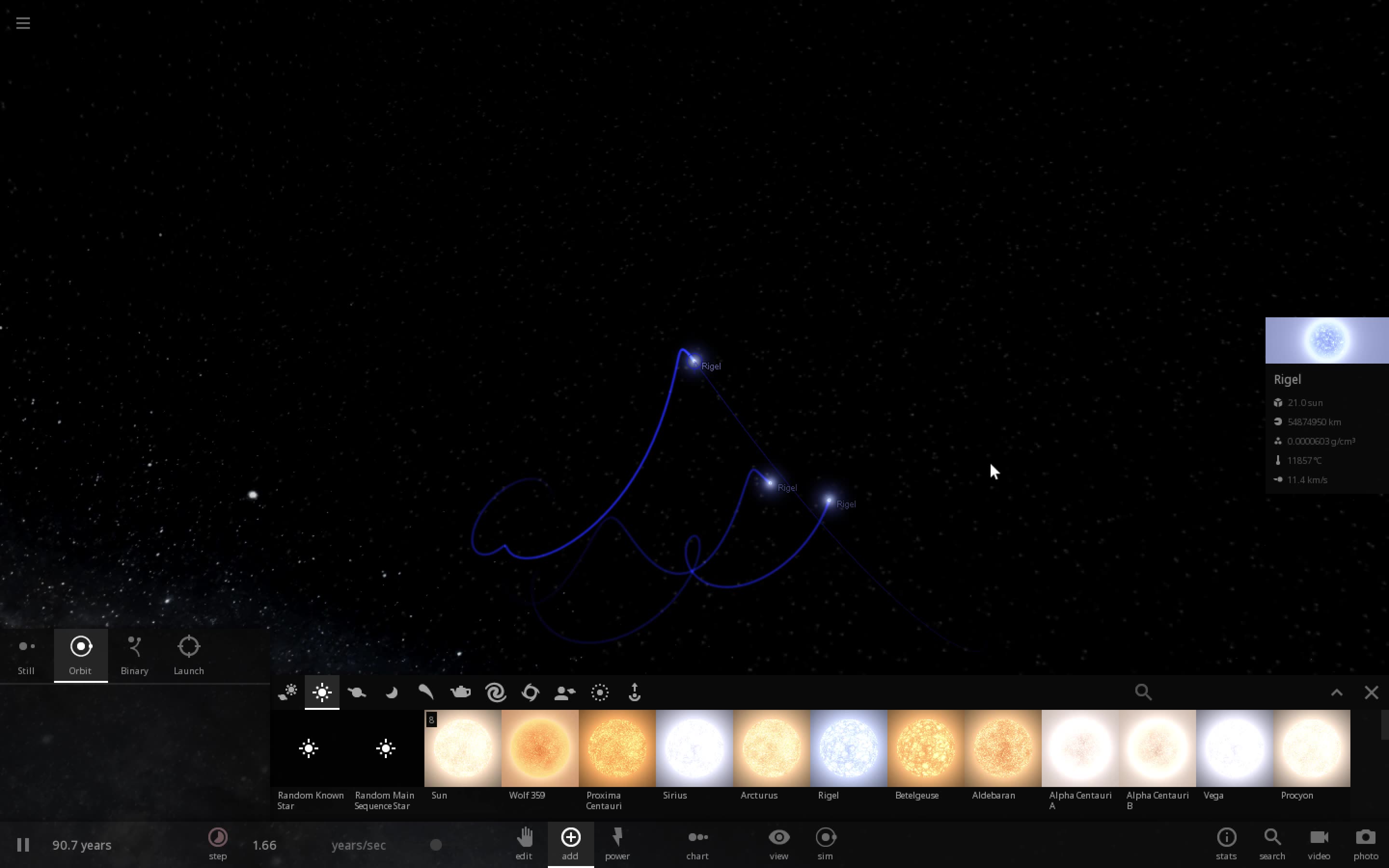 模拟三体星系