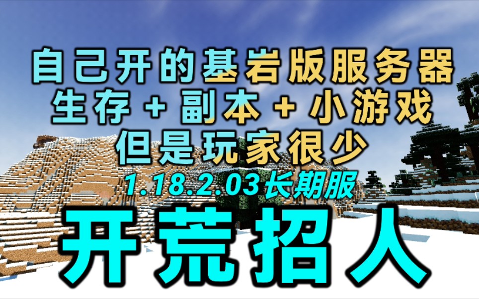 我开了一个MC基岩版服务器,但是没有人来玩