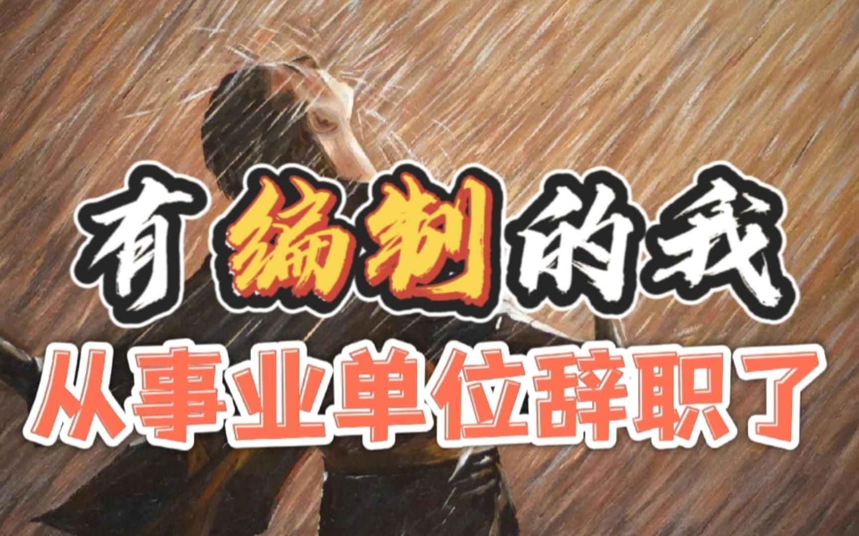 有编制的我,从事业单位辞职了!