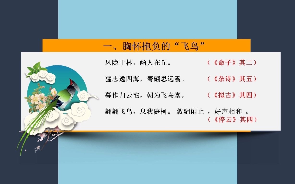 语文微课:从鸟的意象看陶渊明的思想历程