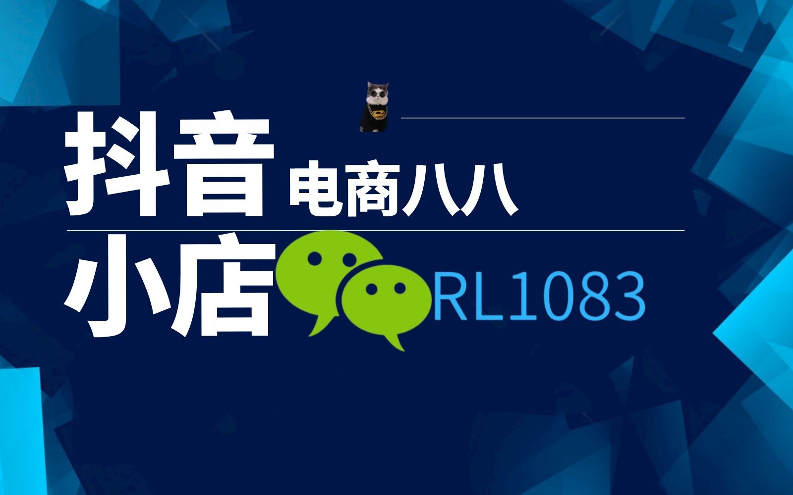 抖音小店干货(6)无货源店群!违心RL1083