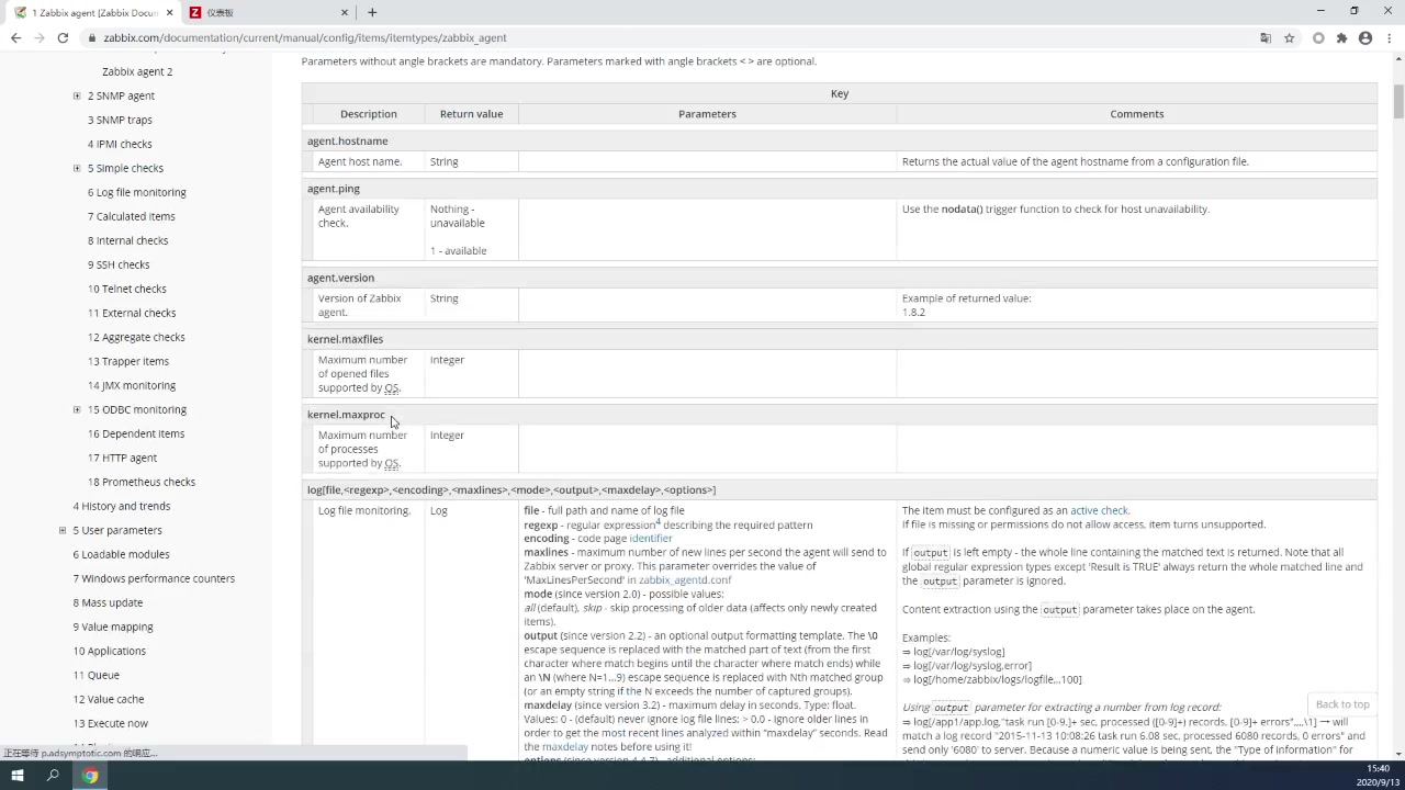 探索 Zabbix 5.0之内置监控项(Key)详解