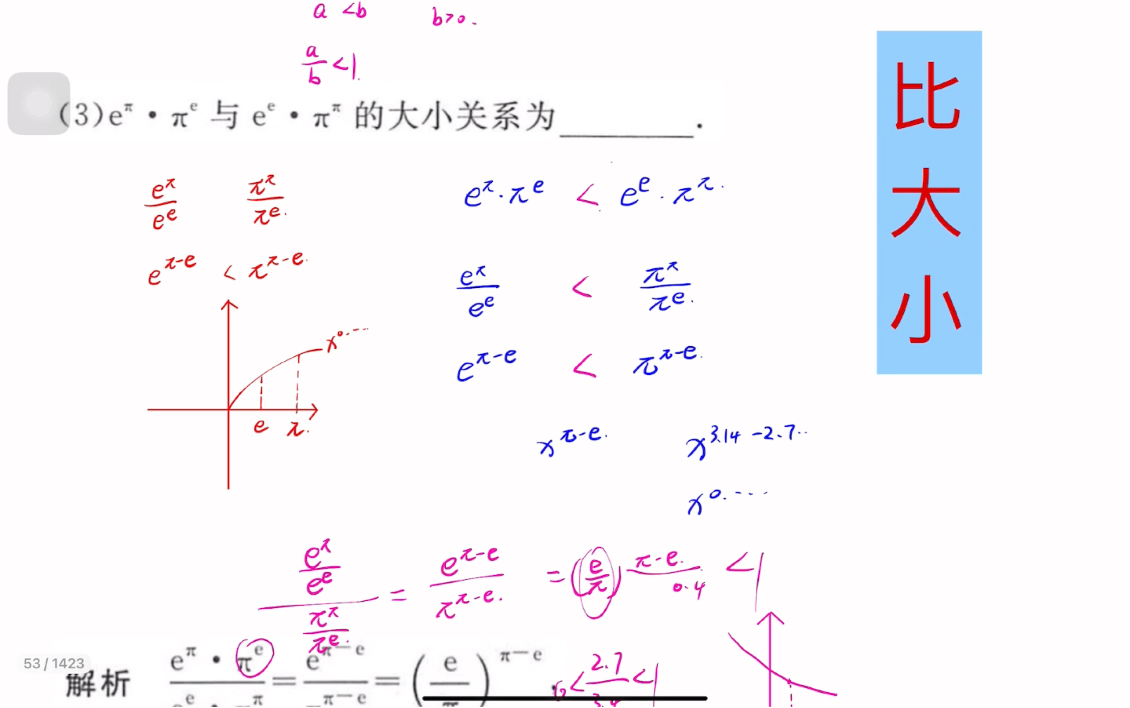 【小高老师】构造函数比较大小·指数·幂函数·单调性