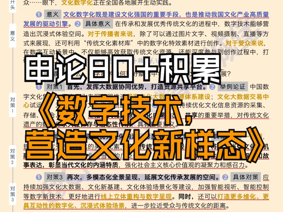 文化数字化✅这篇背景、意义、对策全都有～|申论80+积累|人民日报...