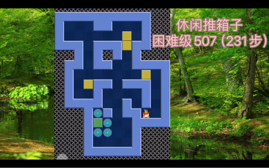 益智好游戏 休闲推箱子 困难级507(231步)