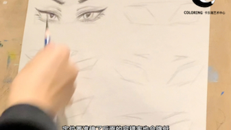 #卡乐瑞艺术馆 #一分钟学头像!眼睛组合的画法,其实就是用几何体来...