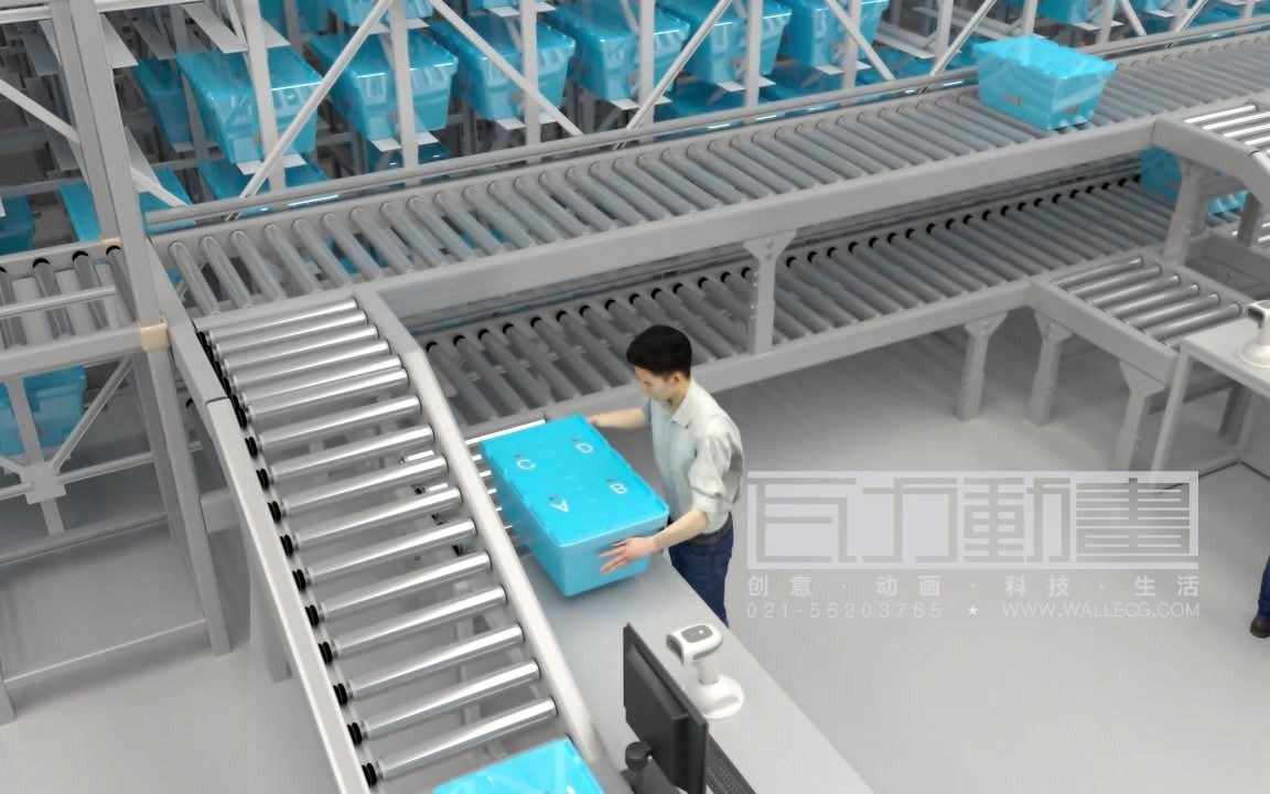 物流行业的三维动画模拟