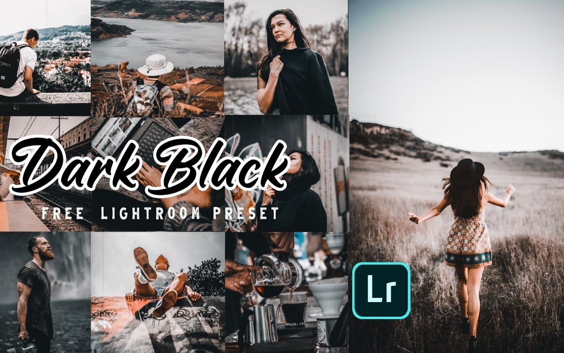 深黑色和橙色旅拍照片Lr调色教程,Lightroom+Ps预设手机滤镜下载!