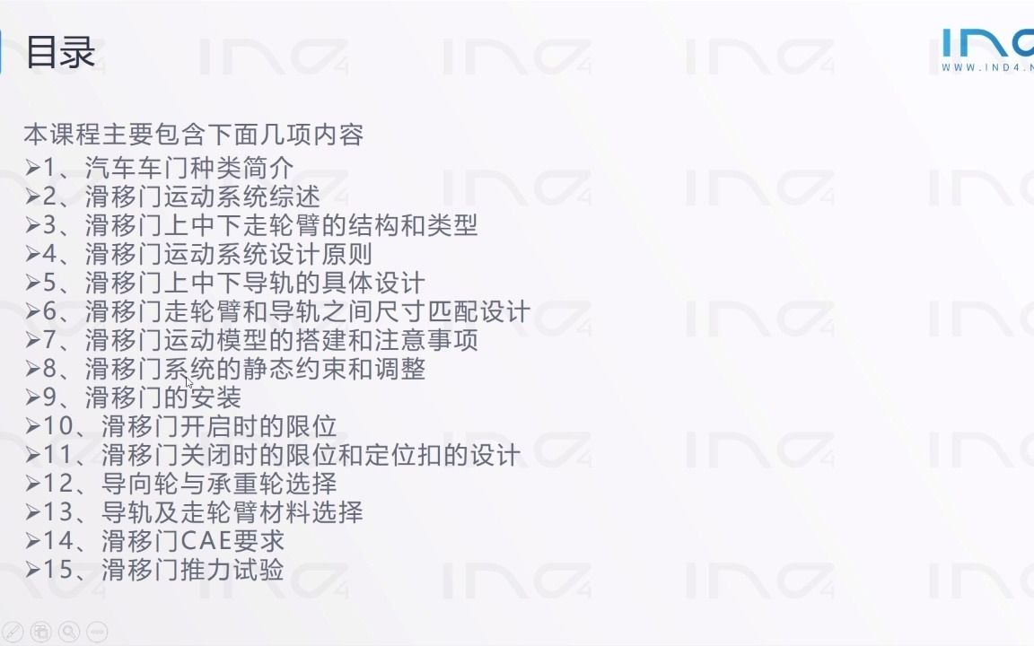 IND4汽车人——汽车滑移门系统布置与设计