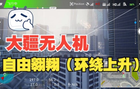 大疆无人机模拟器 自由式飞行 (含环绕上升运镜)