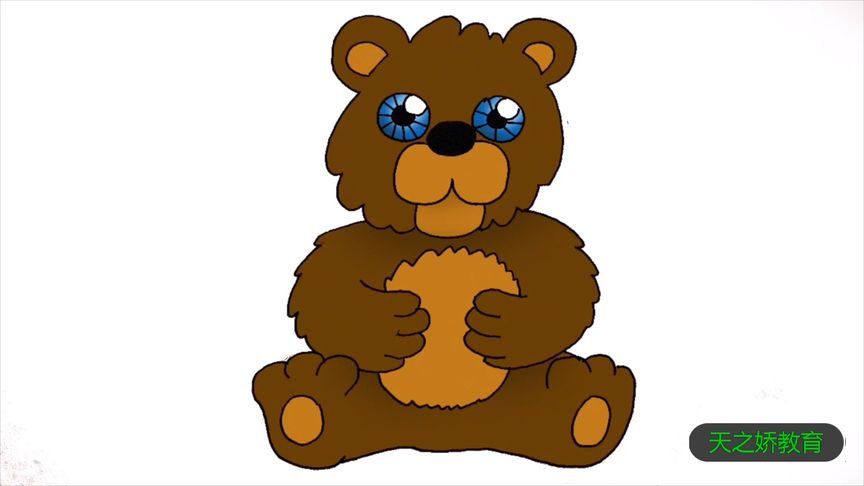 非常简单!如何画可爱的卡通熊?儿童艺术