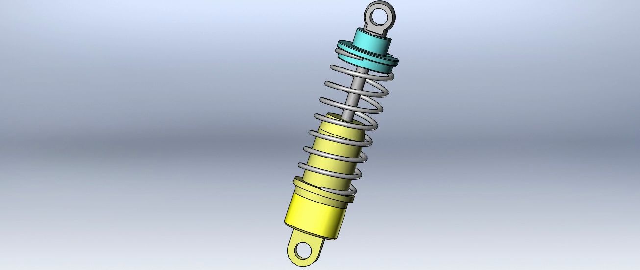 SolidWorks 动画 弹簧压缩 前避震器