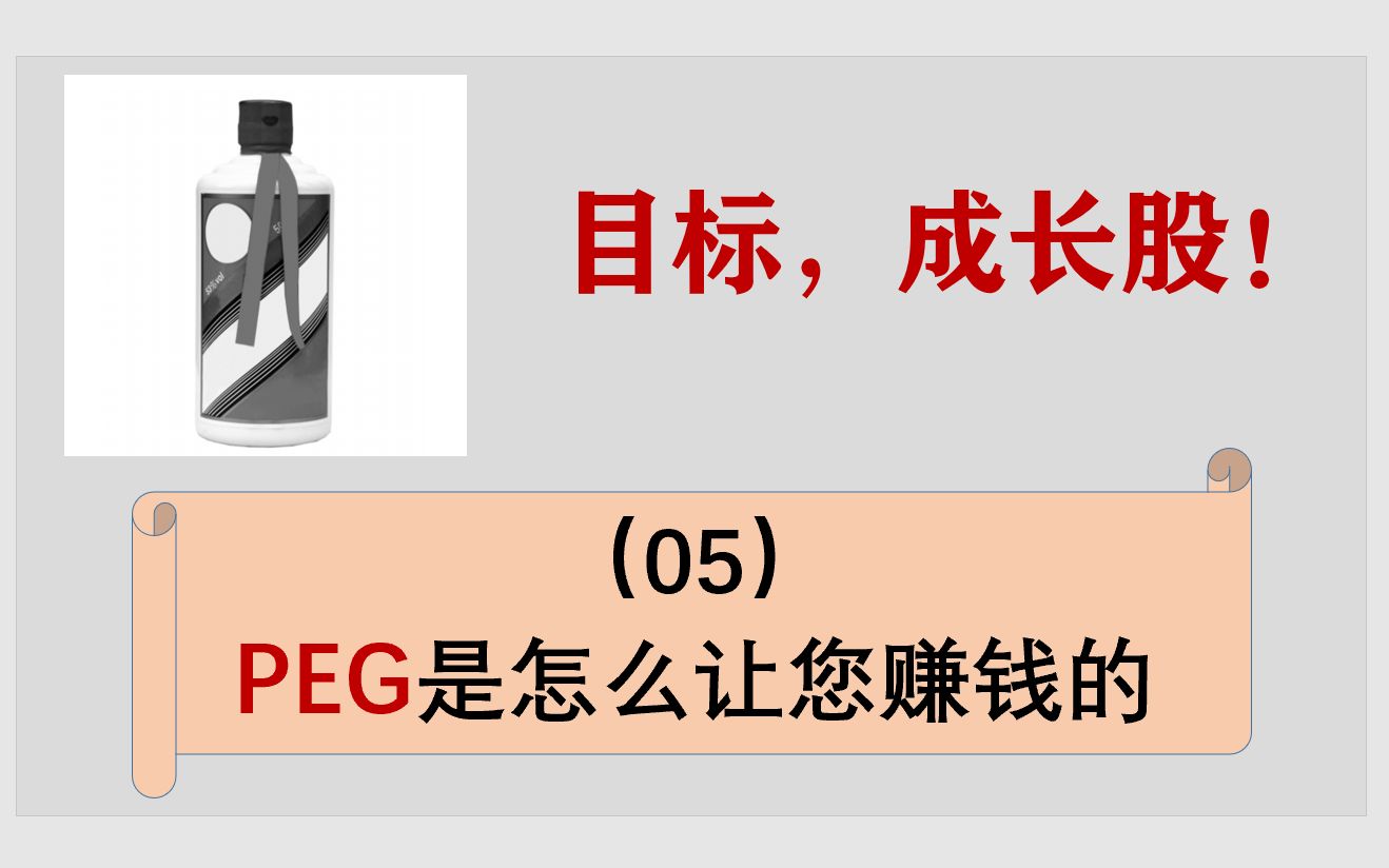 目标,成长股(05):PEG指标(中)| 它怎么让你赚钱的?