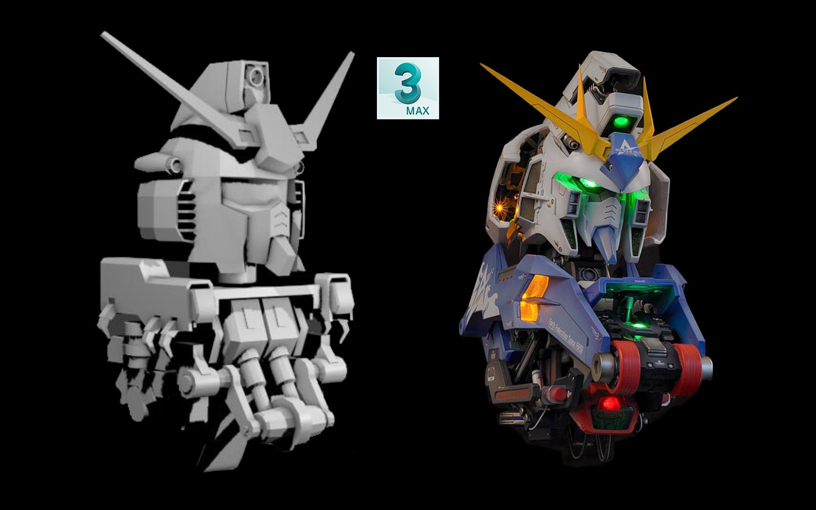 【3DMAX建模】从0开始,三小时做出个高达模型,学会了可以让你实现...