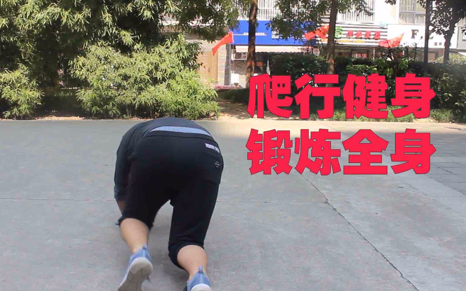 爬行健身动作丑,却可锻炼全身,3分钟出一身汗,腰颈椎不好的要练