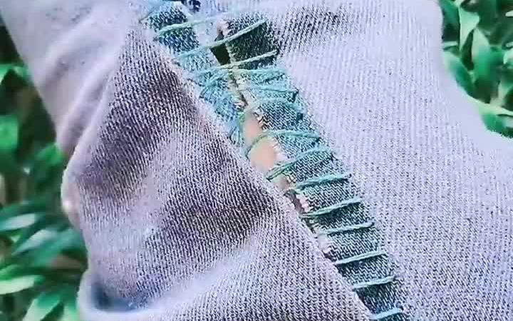 针线小妙招 学会这个隐形缝补小技巧,裤子破洞、长了再也不用扔掉啦