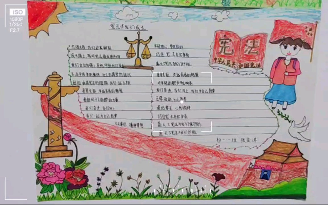 ...我们成长&宪法小卫士在行动&宪法宣传手抄报&我是宪法小小宣传员